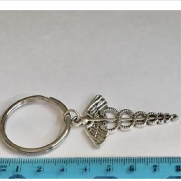 Accessories | Silver Caduceus Keychain Keyring Nurse Doctor Rn Lpn Md ...